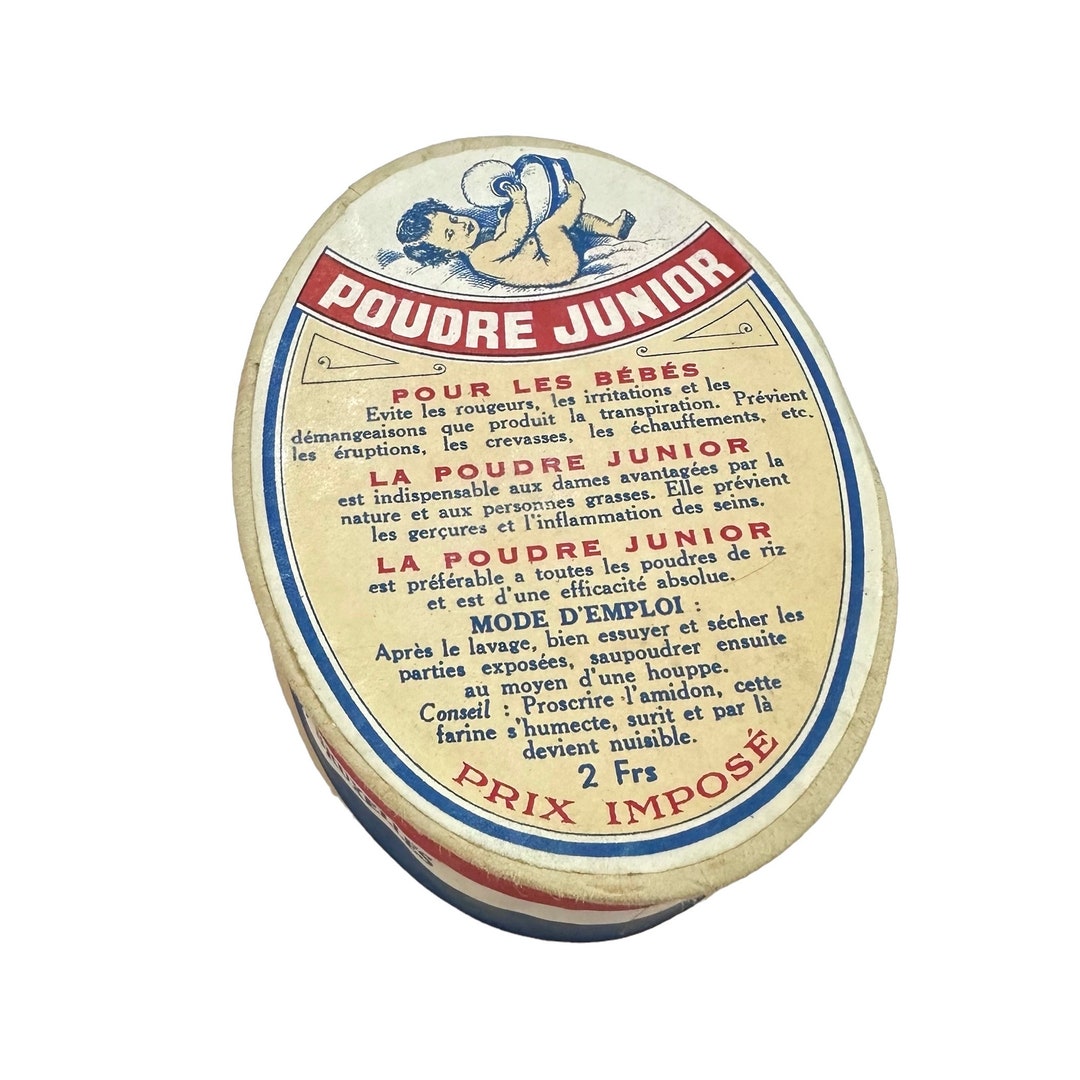 FRENCH BABY POWDER 3-5/8 Vintage Poudre Junior Pour Les Bebes Bruxelles ...