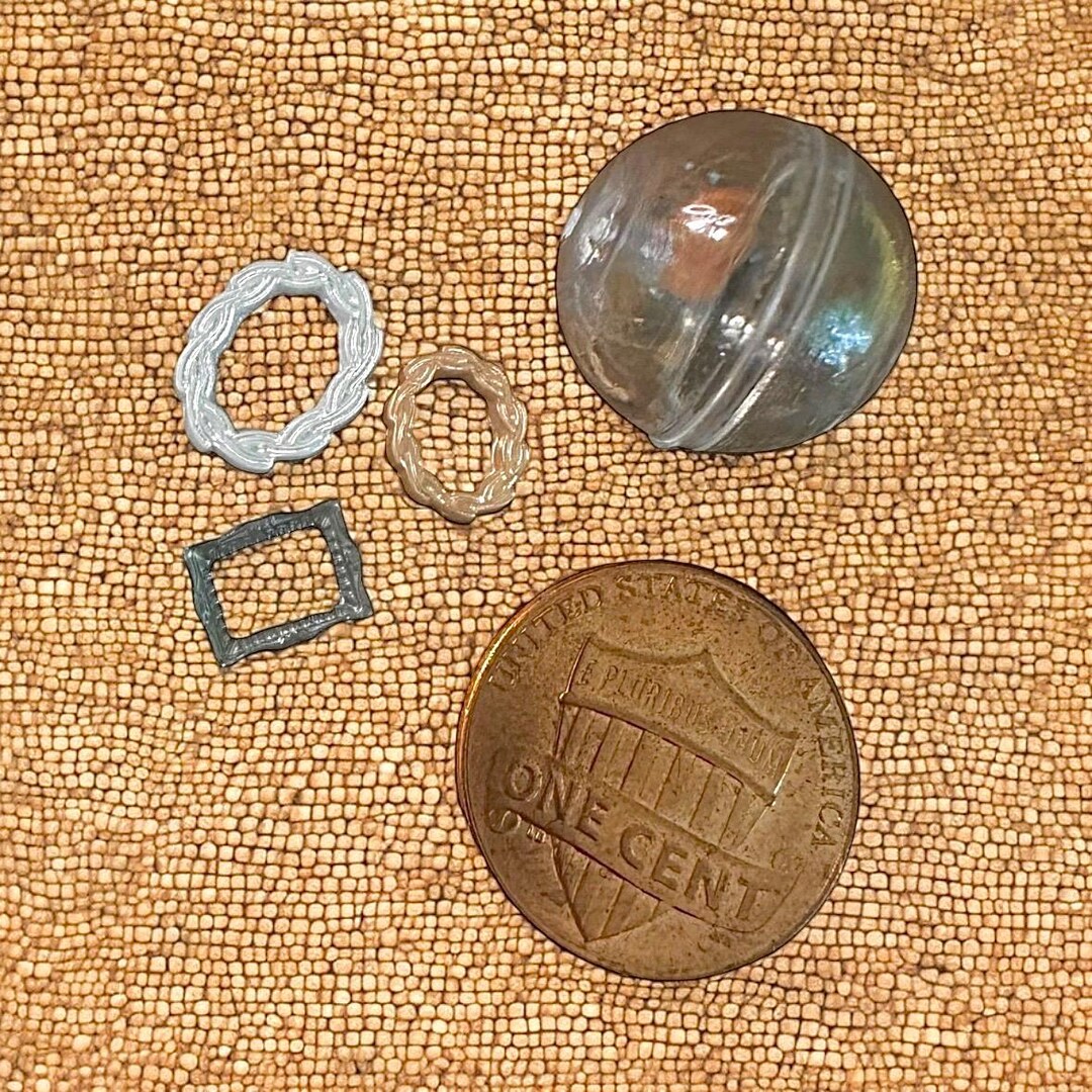 3pcs TINIEST PICTURE FRAMES Tiny Capsule Doll House Art Framing Minis ...