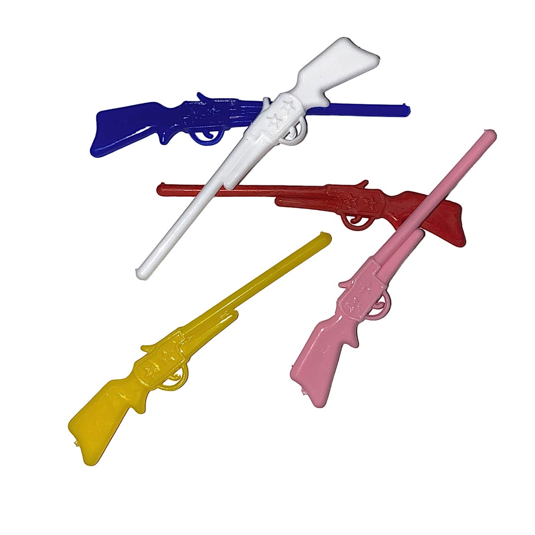 5pcs MINIATURE PLASTIC RIFLES 2-7/8" Vintage 1976 Bicentennial Gum Ball ...