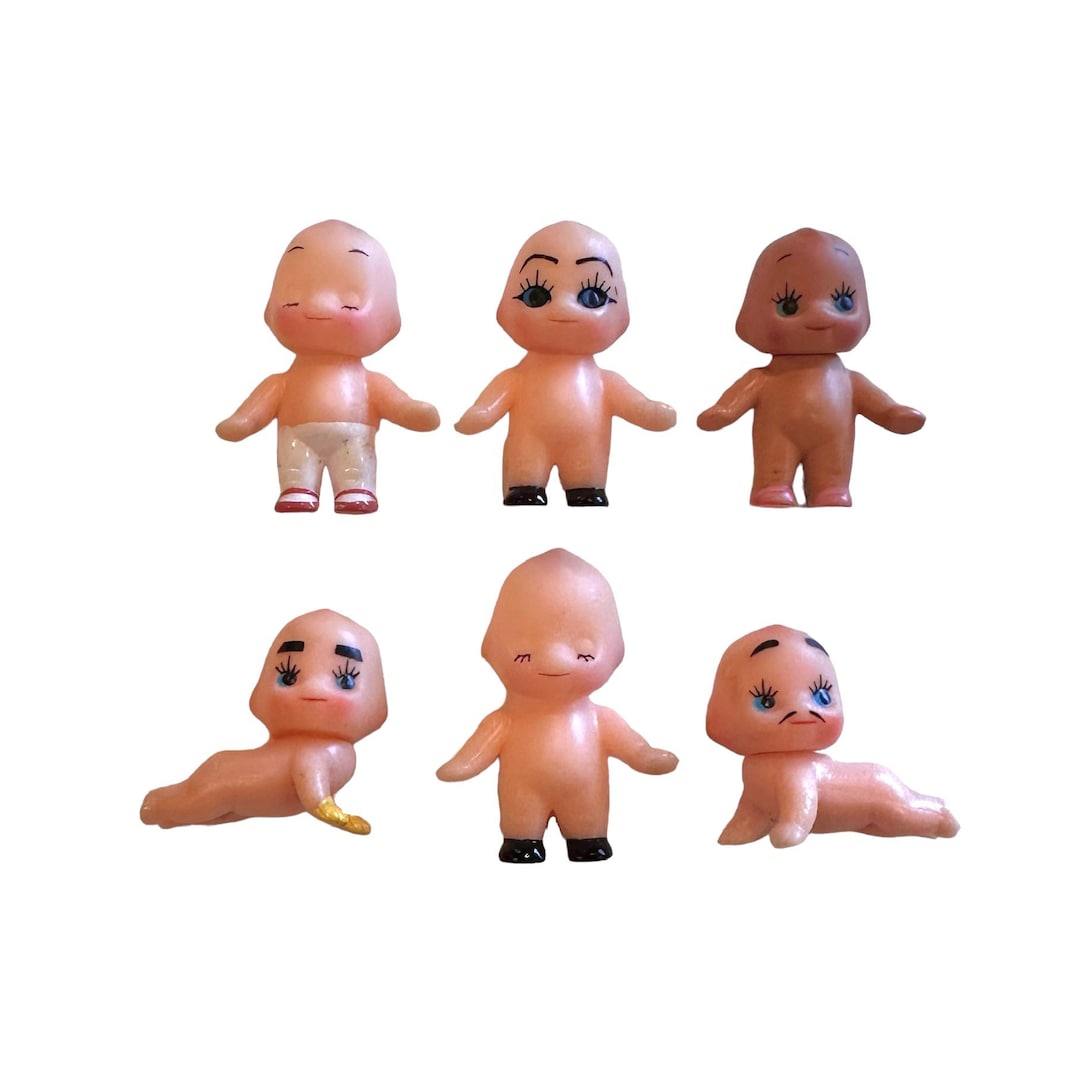 1pc MINI KEWPIE DOLL Vintage Style Tiny Baby Cupie Kewtie Lashes Brows ...