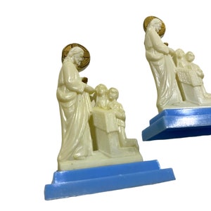3pcs PLASTIC JESUS STATUES Vintage Miniature Confirmation Souvenirs ...