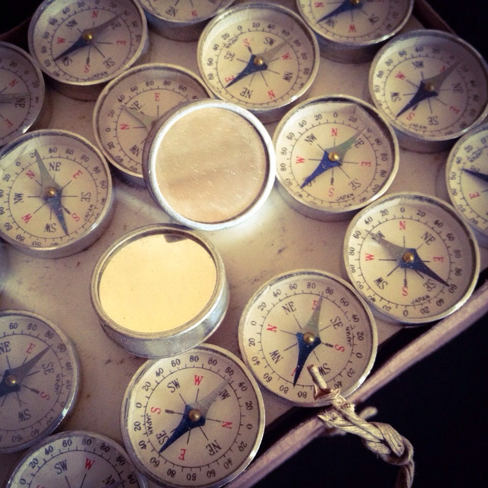 MINIATURE VINTAGE COMPASS Tiny Compasses Mirrored Reverse Mini | Etsy