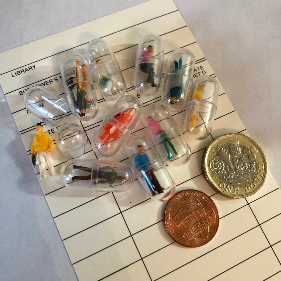 5pcs TINY CAPSULE PEOPLE Miniature Plastic People Pill Mini - Etsy