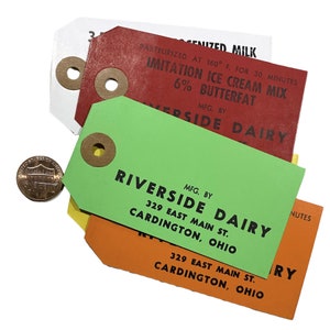 5pcs OHIO DAIRY TAGS Vintage Milkman Creamery Dairy Farm - Etsy