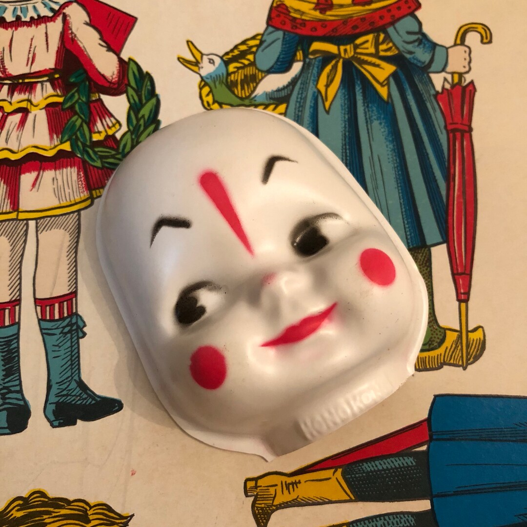 1pc PLASTIC CLOWN FACE Wee & Whimsical Small Doll Mime Hong Kong - Etsy