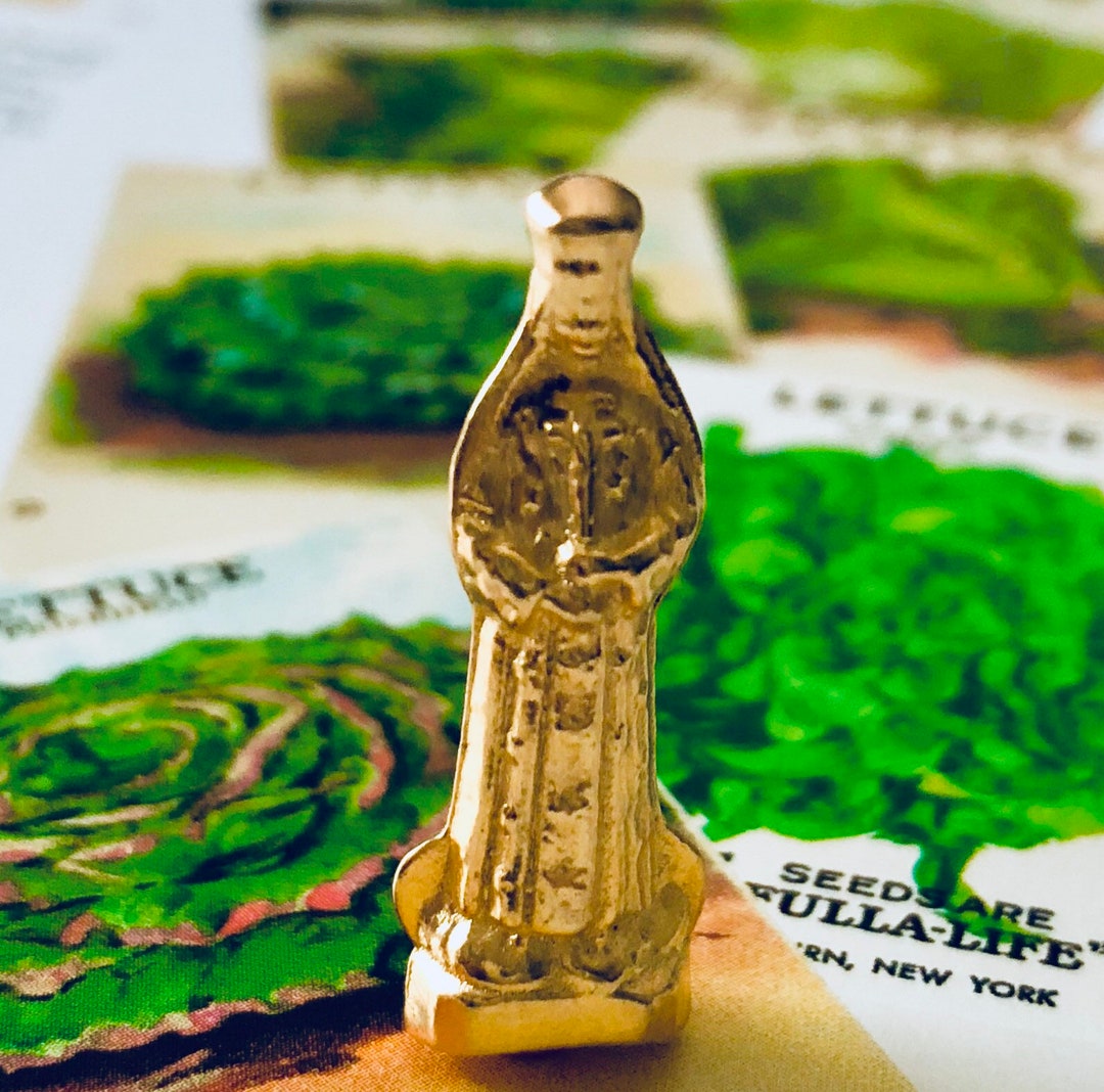 1pc ND PONTMAIN STATUE 1" Tiny Pocket Statue Shrine Miniature Virgin ...