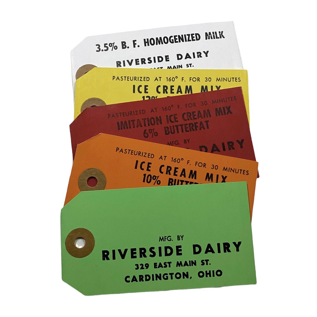 5pcs OHIO DAIRY TAGS Vintage Milkman Creamery Dairy Farm - Etsy
