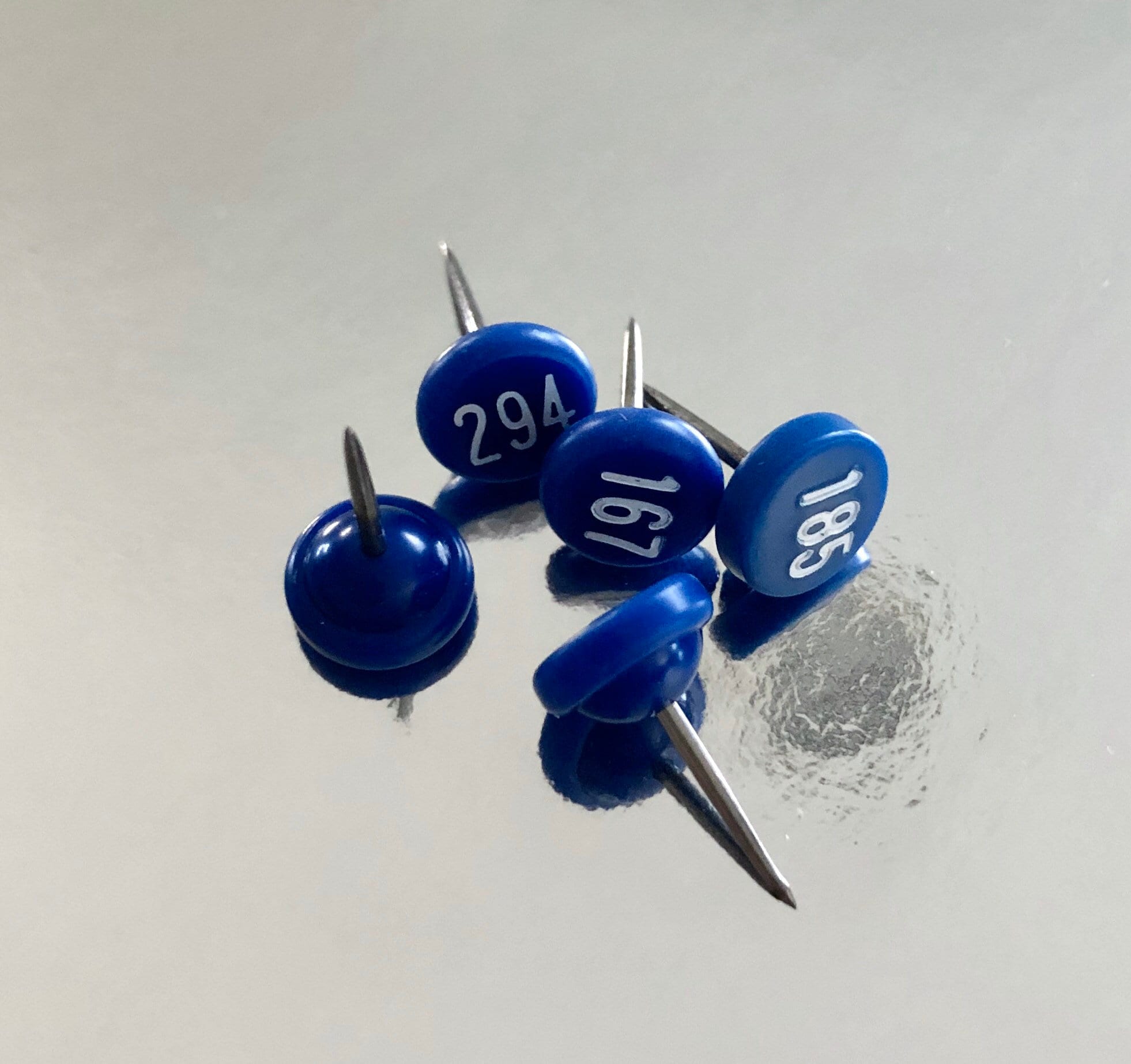 NUMBERED MAP TACKS 5pcs Vintage 1960s Push Pins Retro Office | Etsy