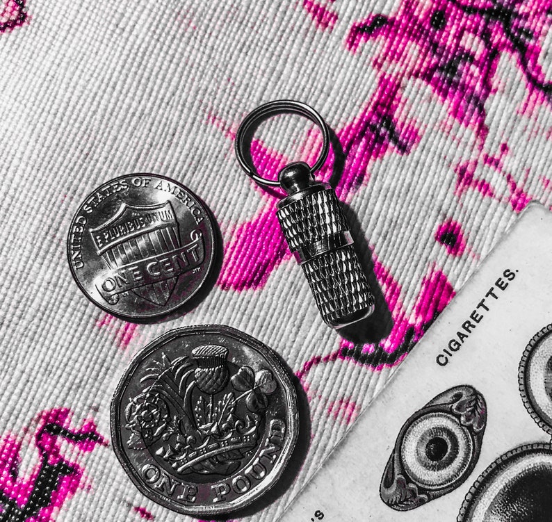 1 Silver Capsule Charm 7/8" Tiny Tube Locket Stainless Cylinder Pendant ...