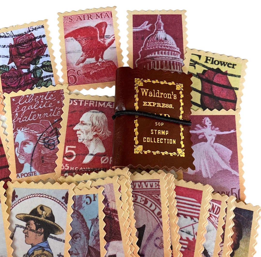 25pcs POSTAGE STAMP STICKERS 2 Vintage Style Mail Art - Etsy