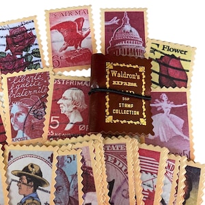 25pcs POSTAGE STAMP STICKERS 2 Vintage Style Mail Art - Etsy