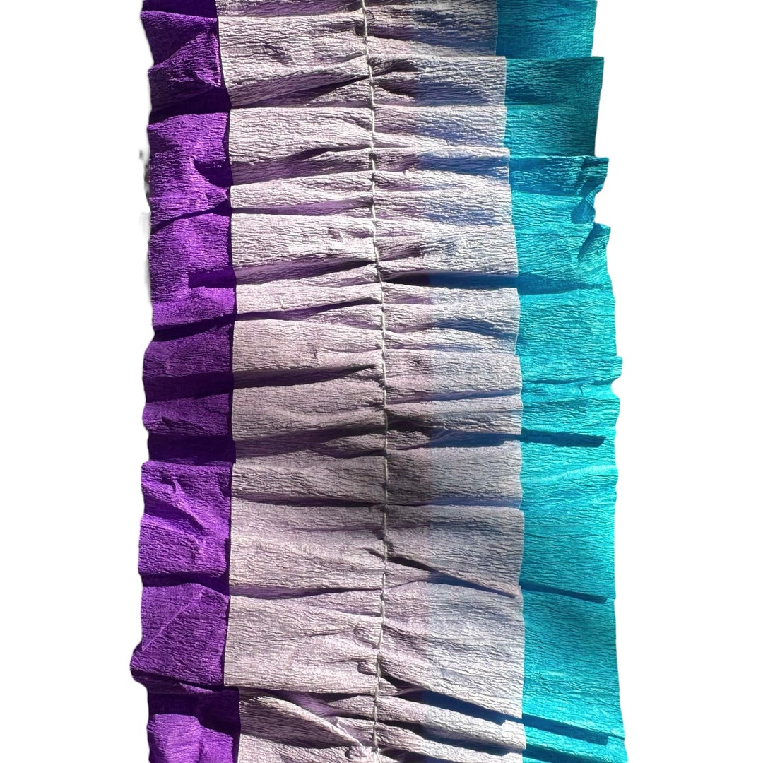 120 VINTAGE STYLE CREPE Garland Aged Look Festoon Over 10 Feet Lovely ...