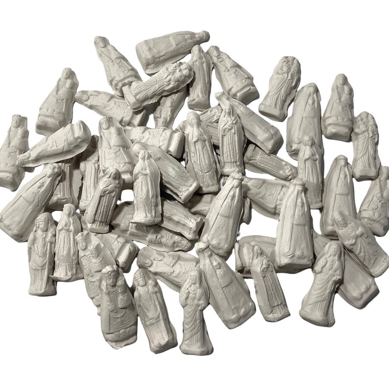 5pcs TINY CLAY SAINTS Miniature Pocket Shrines Freeform Saint ...