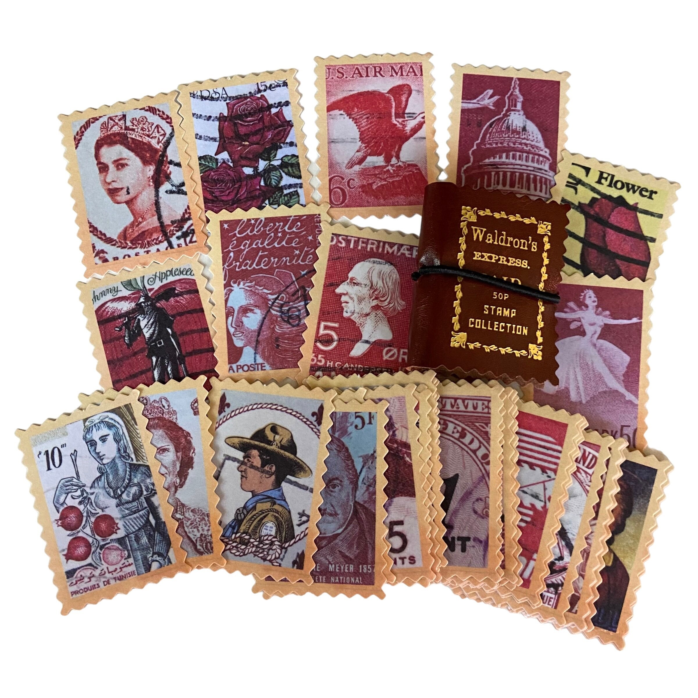 25pcs POSTAGE STAMP STICKERS 2 Vintage Style Mail Art - Etsy