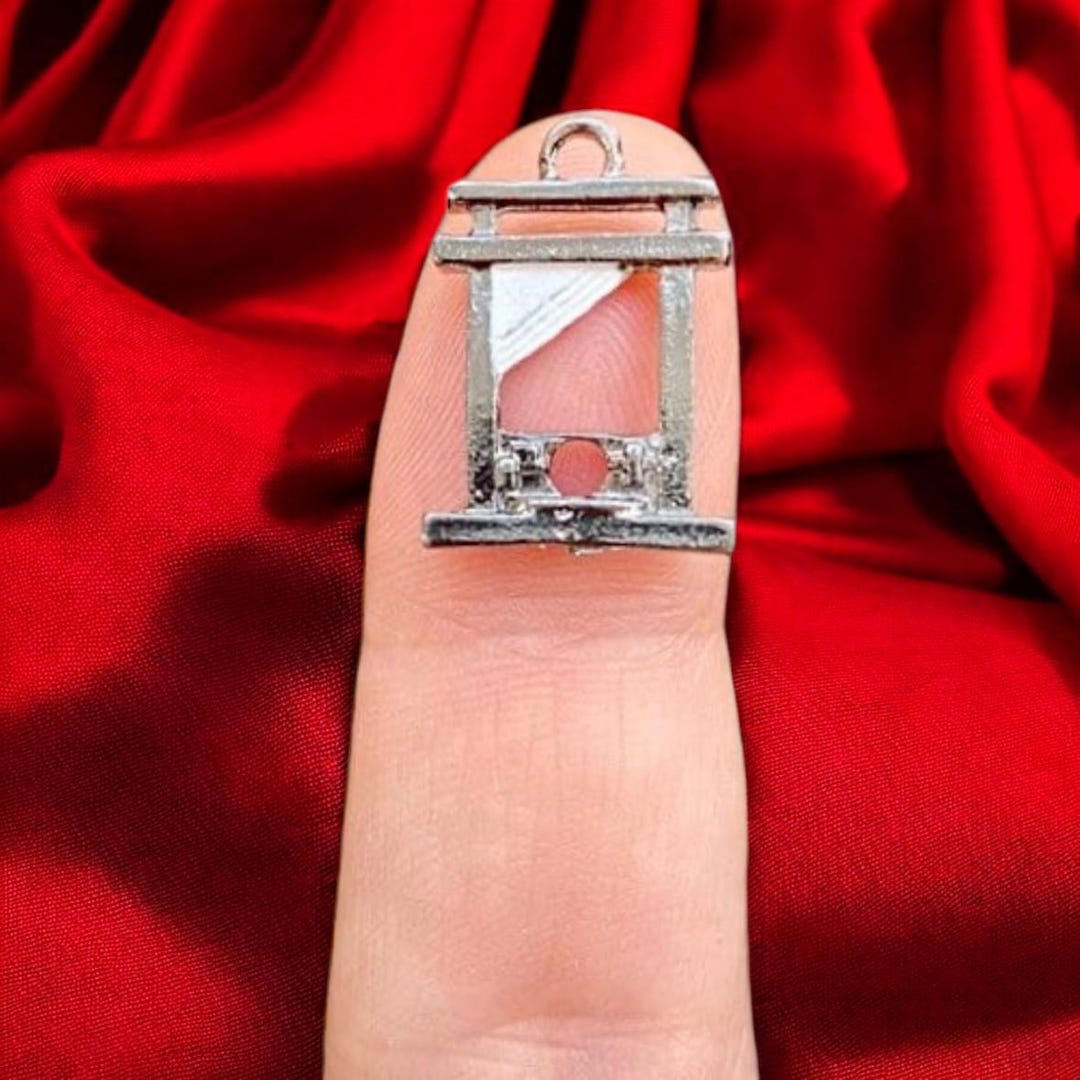 1pc TINY GUILLOTINE CHARM .5" Tiniest Creepy Halloween Spooky Pendant ...