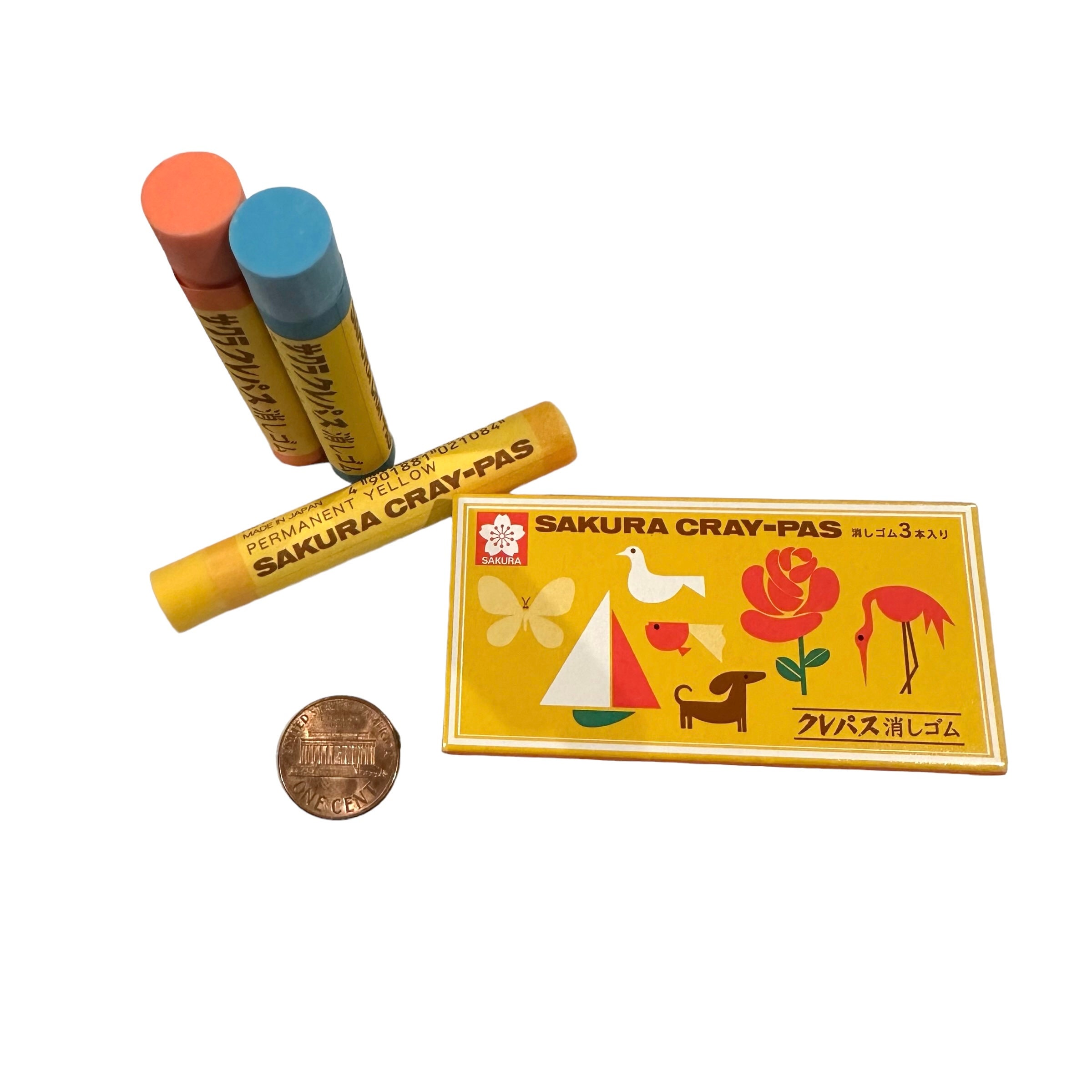 CRAY-PAS ERASERS 3" Retro 1970s Style Sakura Limited Edition Sliding ...