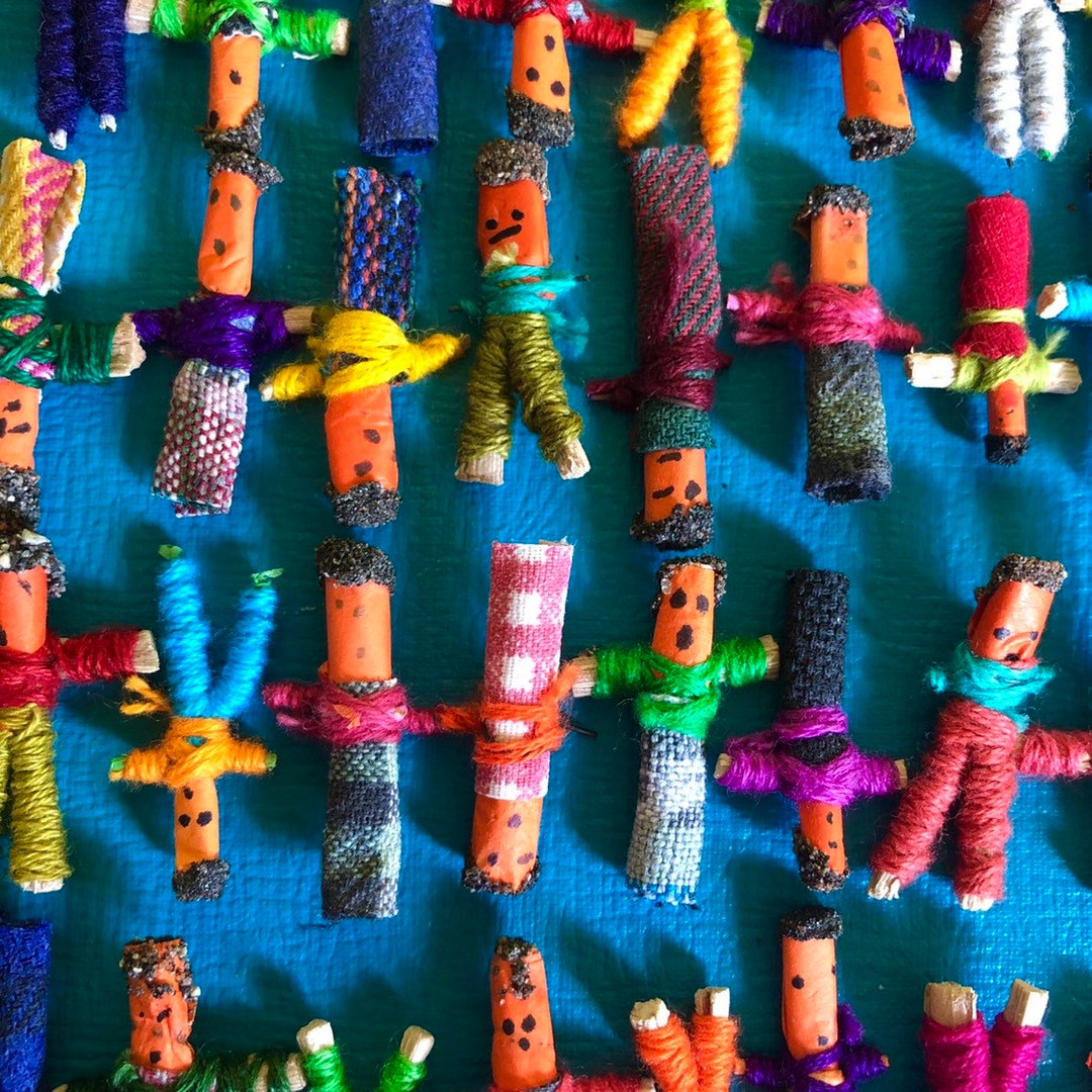 10pcs GUATEMALAN WORRY DOLLS Individually Handcrafted Trouble Dolls ...