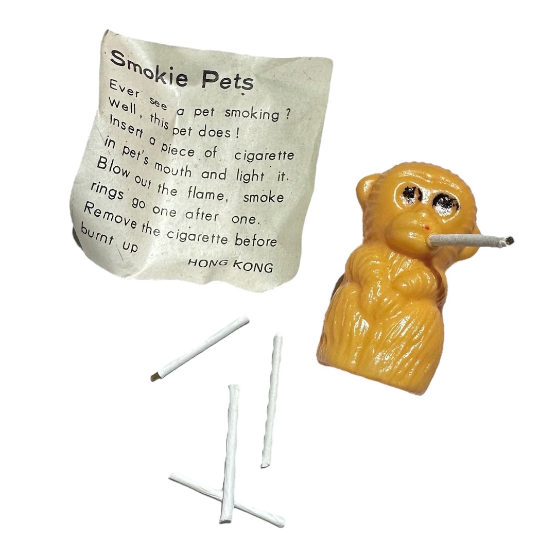 1pc SMOKING MONKEY TOY 1.5" Vintage Plastic Miniature + 5 Toy ...