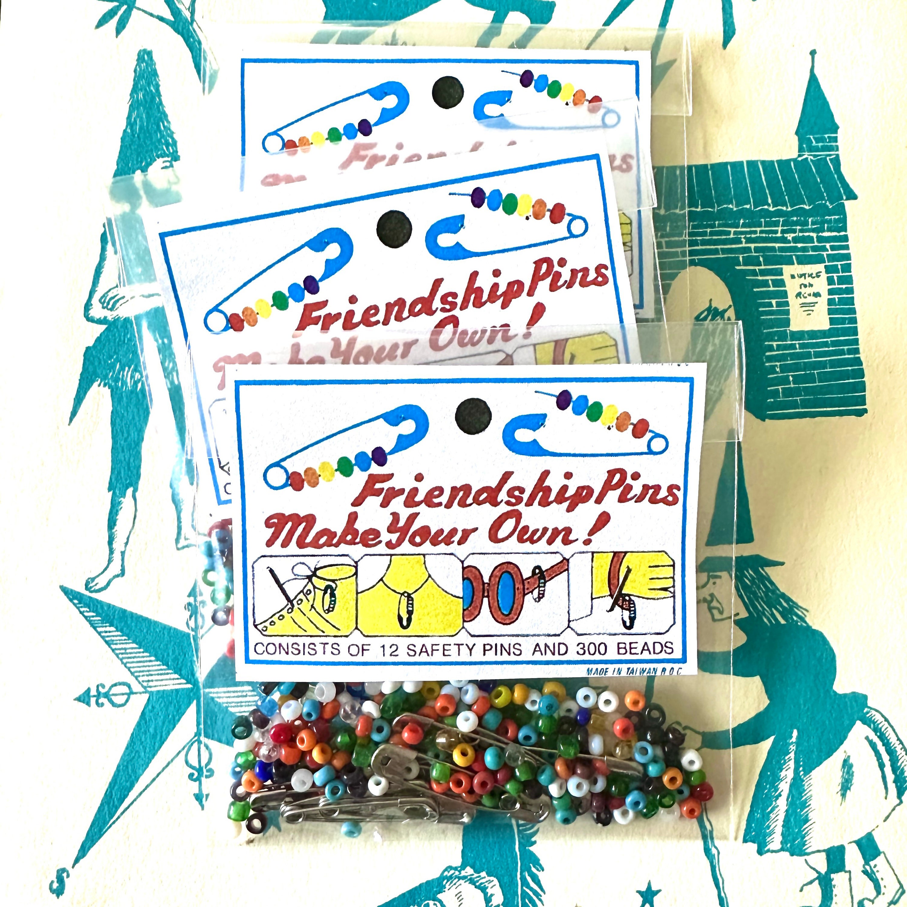 1pkg FRIENDSHIP PINS KIT 1980s Vintage Style Make Your Own Pins ...
