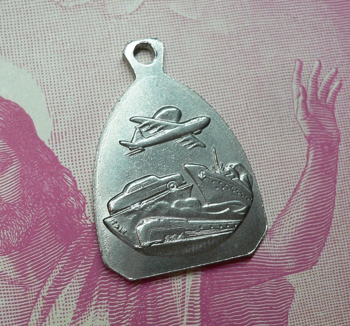 ⱽᴵᴺᵀᴬᴳᴱ SAINT CHRISTOPHER MEDAL Religious Travel Amulet - Etsy