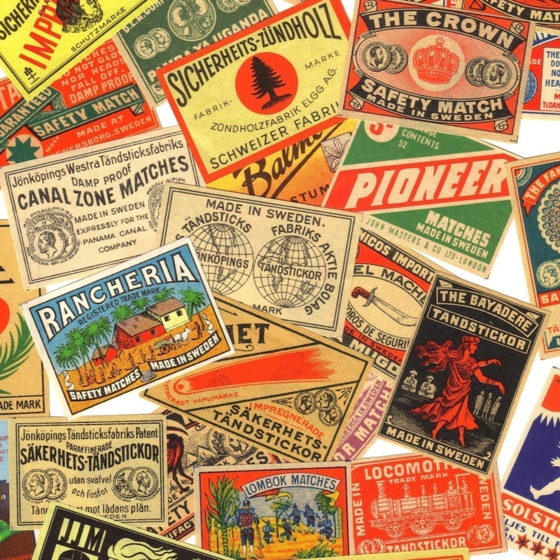 Match Box Labels - Etsy