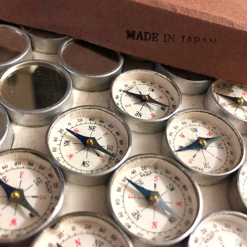 MINIATURE VINTAGE COMPASS Tiny Compasses Mirrored Reverse Mini | Etsy