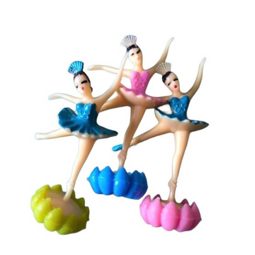 3pcs PLASTIC BALLERINA TOPPERS Cake Decorations Tiny Dancers Miniature ...