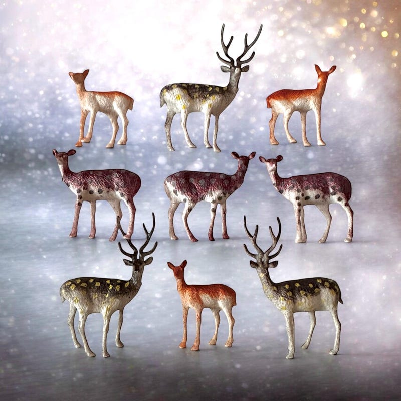 Diorama Deer Ornaments - Etsy