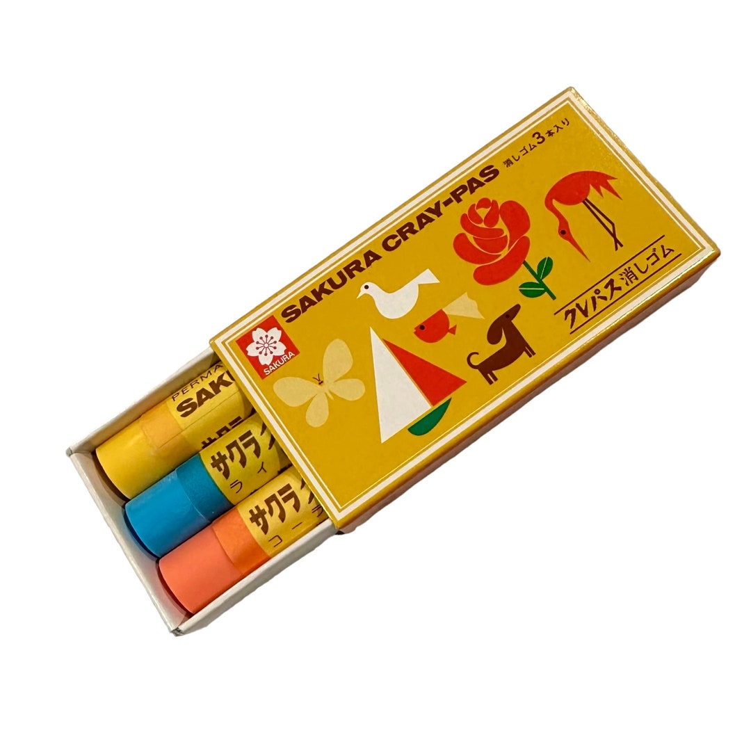 CRAY-PAS ERASERS 3" Retro 1970s Style Sakura Limited Edition Sliding ...