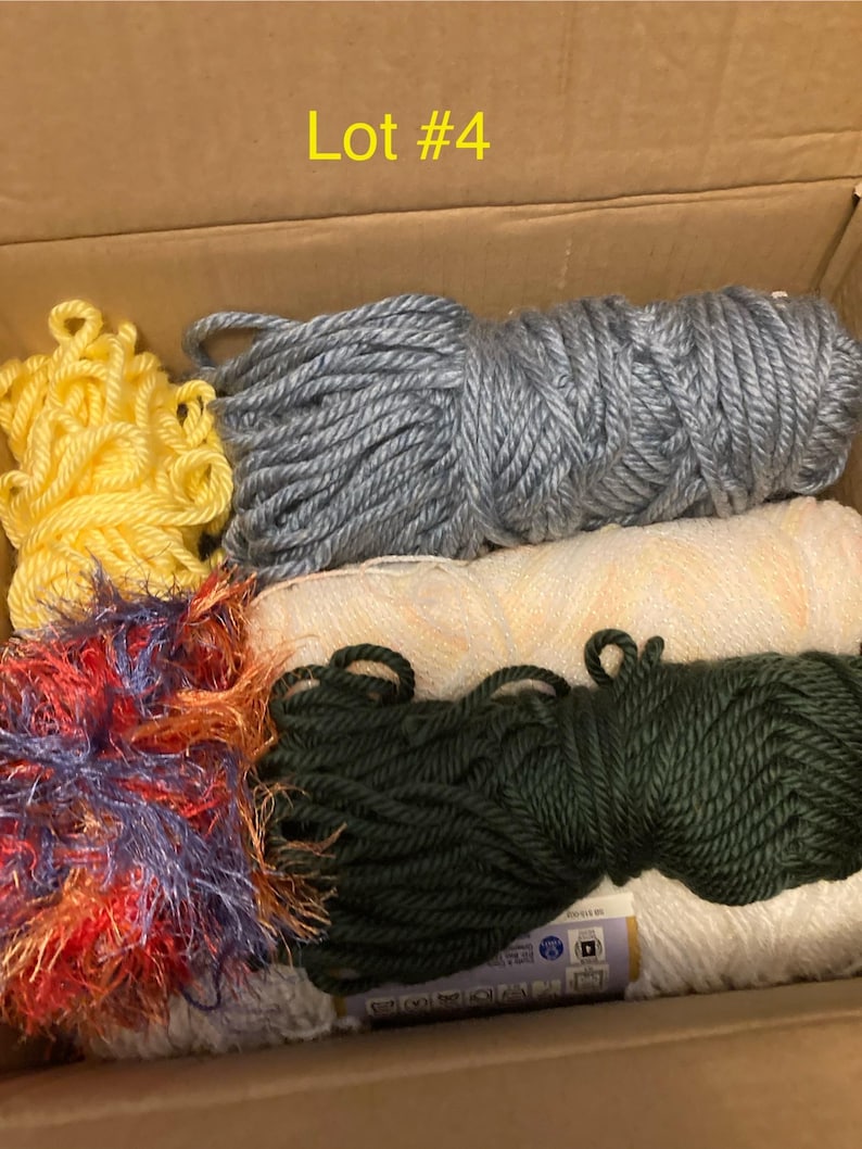 Big Yarn Lots! Lots of Yarn, Scrap Yarn Acrylic and Eyelash Yarn Fluffy ...