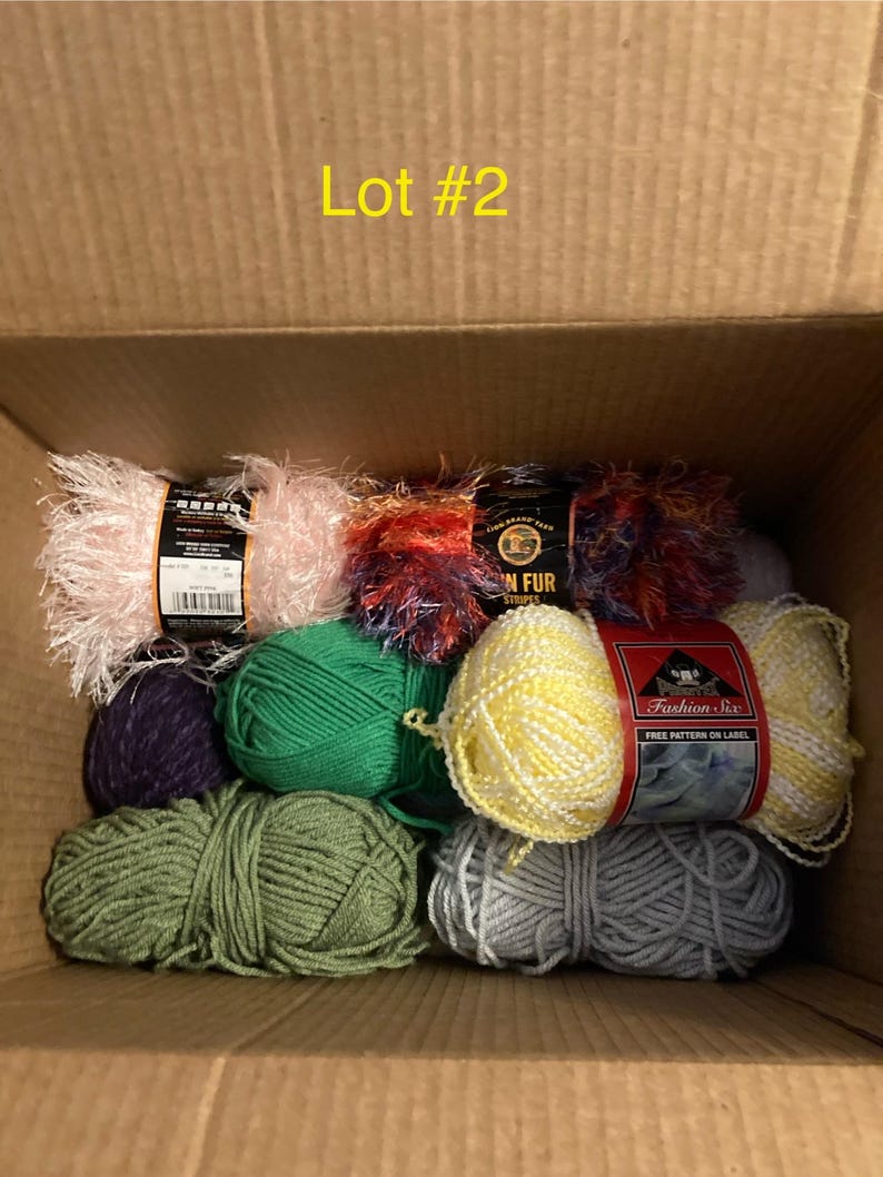 Big Yarn Lots! Lots of Yarn, Scrap Yarn Acrylic and Eyelash Yarn Fluffy ...