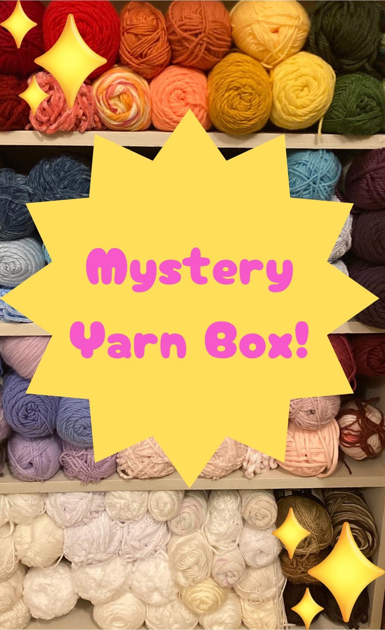 Mystery Yarn Box Crochet Knitting Yarn Different Colors and Sizes - Etsy