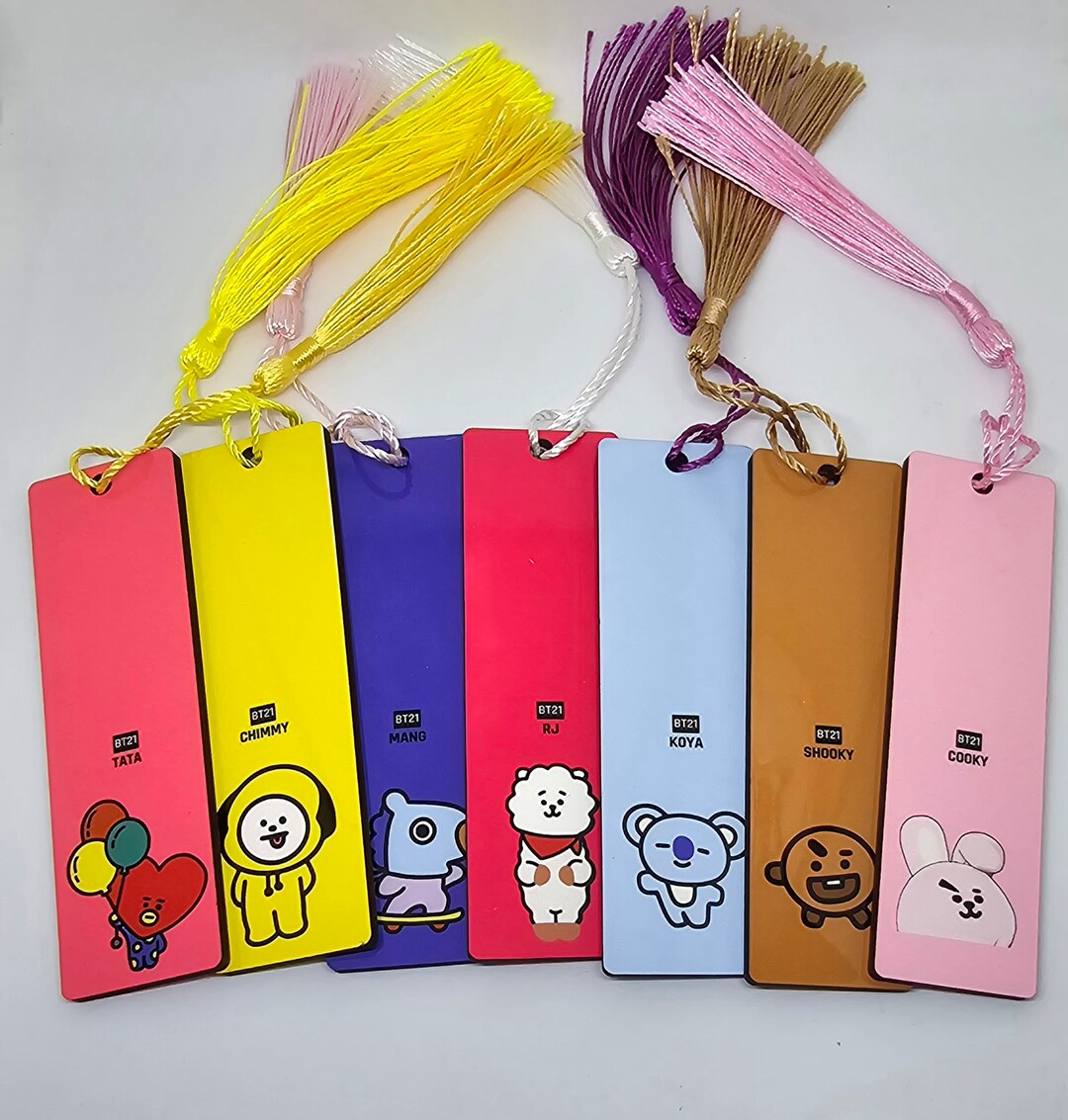 BT21 Bookmarks Read With Bangtan - Etsy