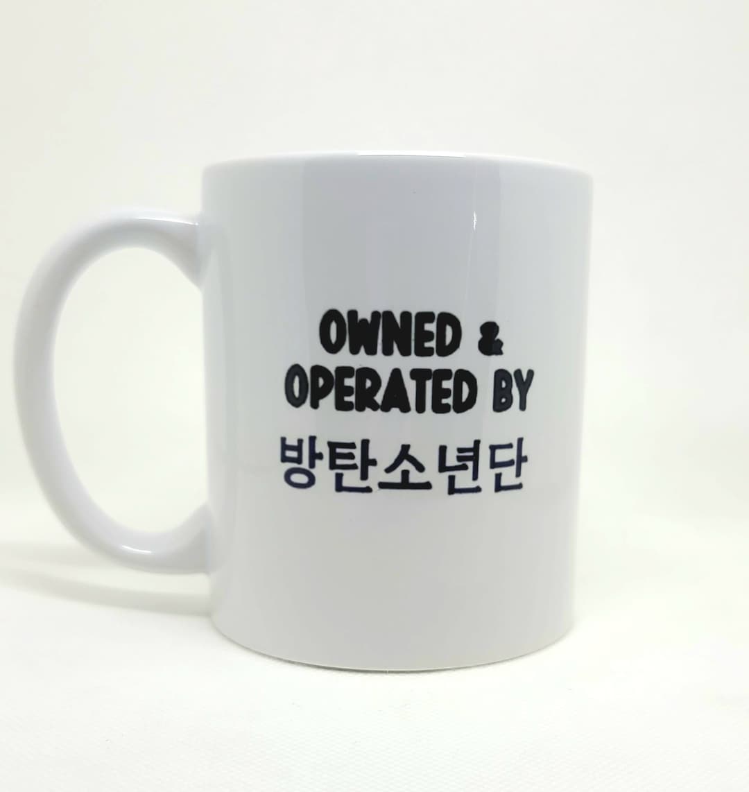 BTS Fan-made 11oz Owned by Bangtan Coffee Cup - Etsy