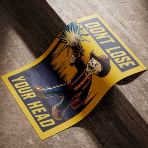 Don't Lose Your Head Fallout Poster Ghoul Vault Boy Matte Vertical ...