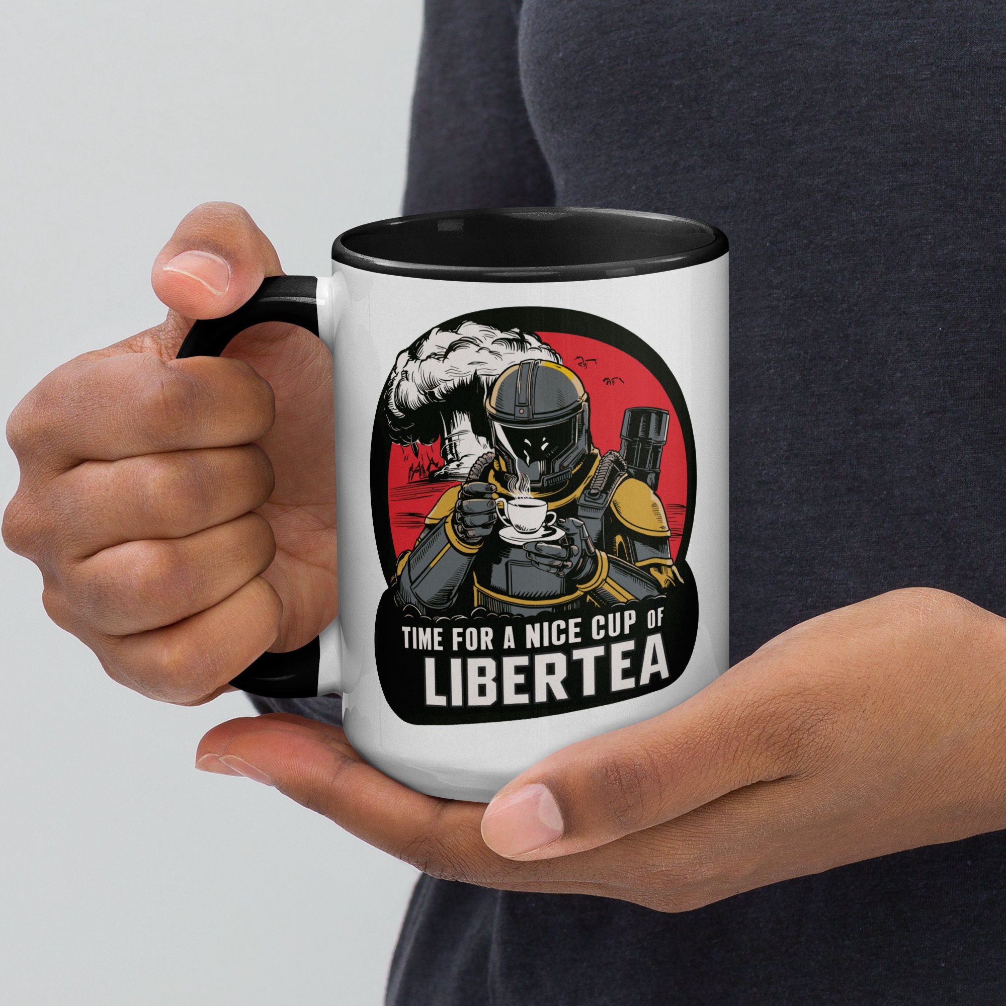 Liber-Tea Helldivers 2 Mug, Time for a Nice Cup Of LiberTea, Helldivers ...