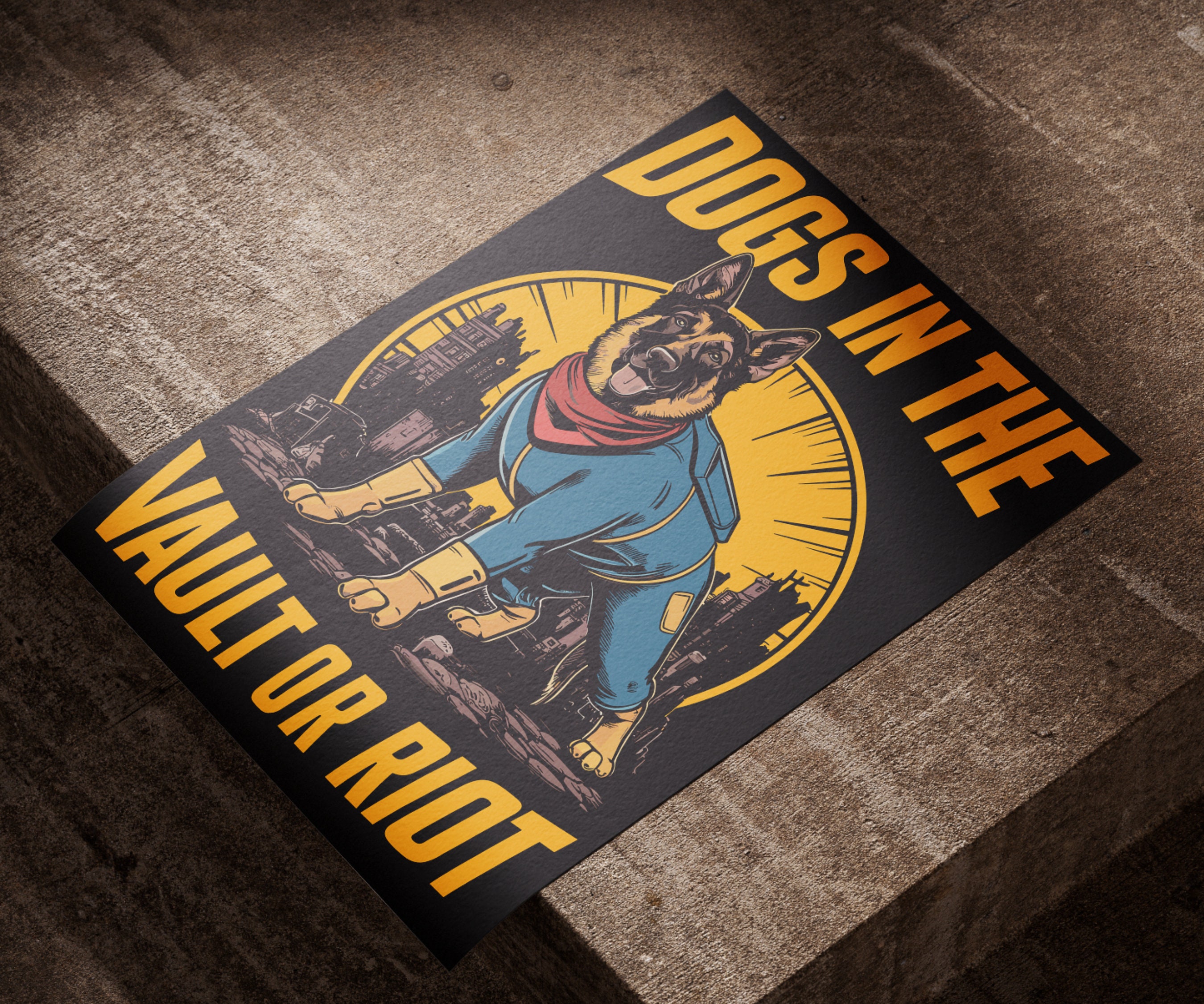 Dogmeat dogs in the Vault or Riot Bestest Boy Matte Vertical Gaming ...