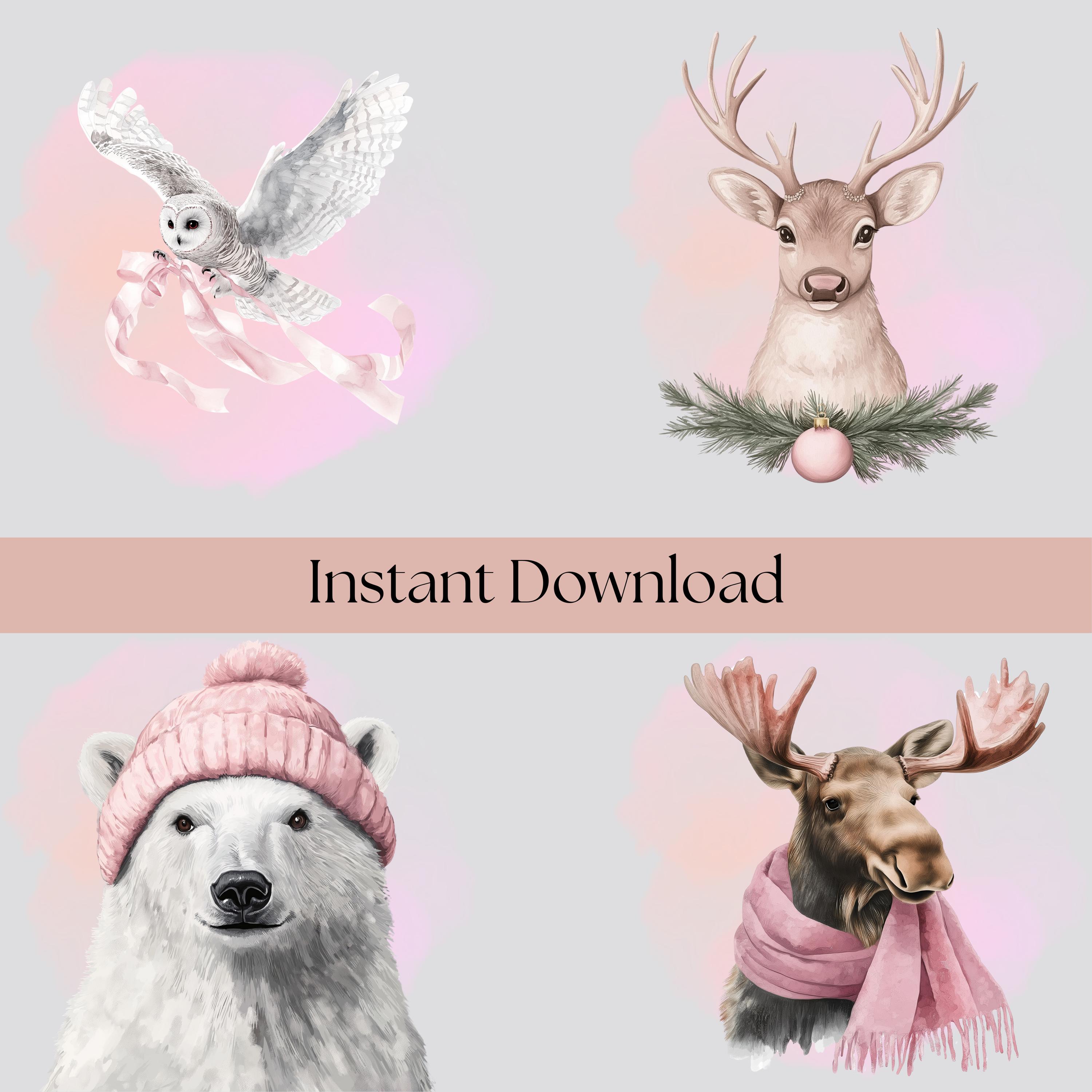 Pink Winter Wonderland Clipart- 20 Png Images, Transparent Background ...