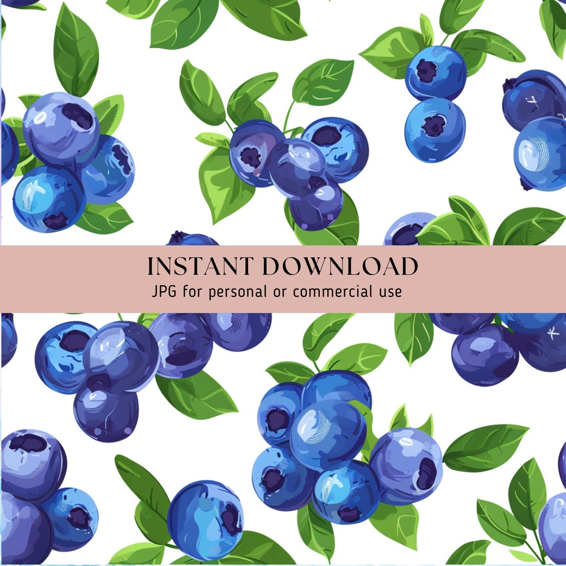 Blueberry Digital Paper 12 Pack Scrapbooking, Card Making, Birthday ...
