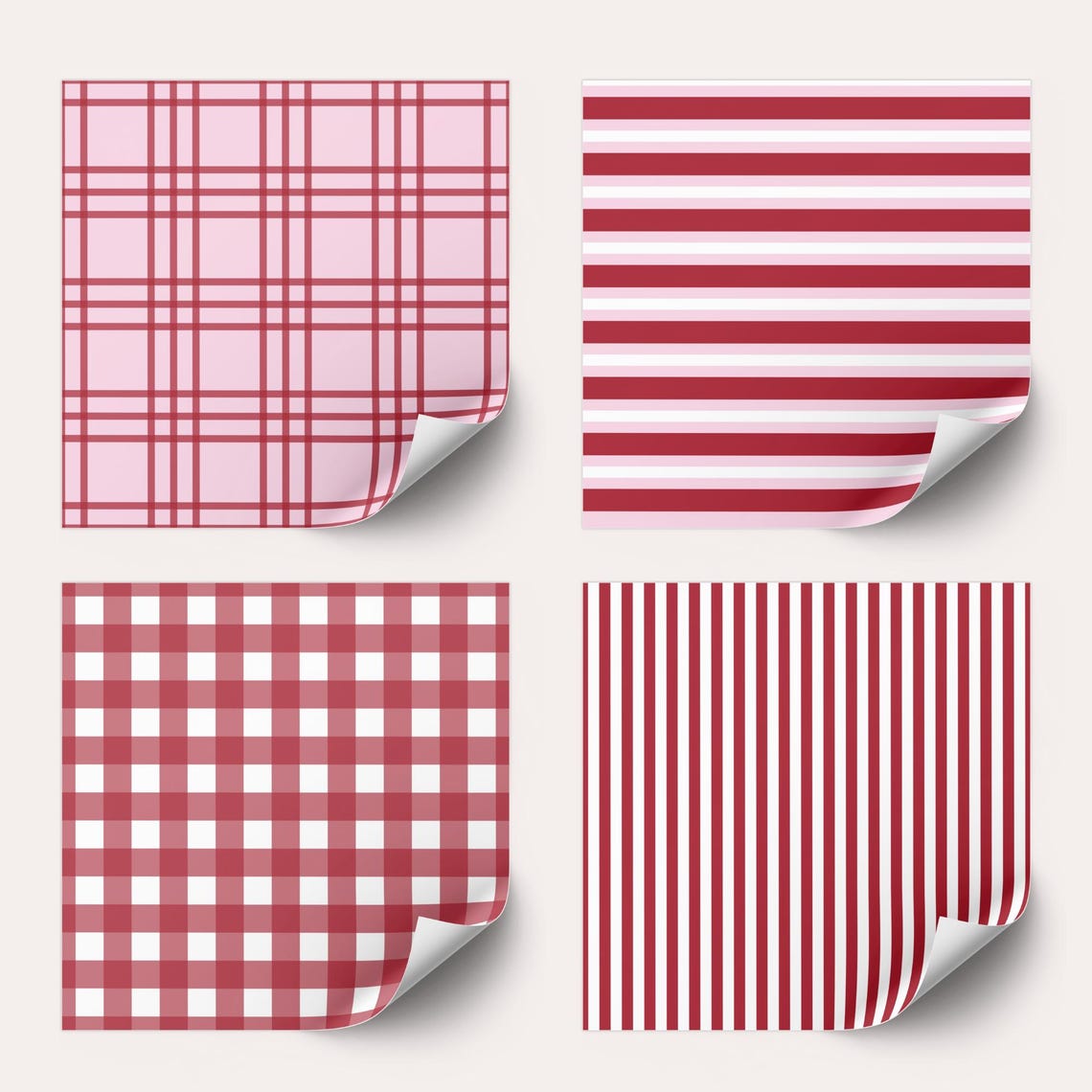 Cherries Seamless File, 12 Cherry Red Patterns, Scrapbooking Card ...