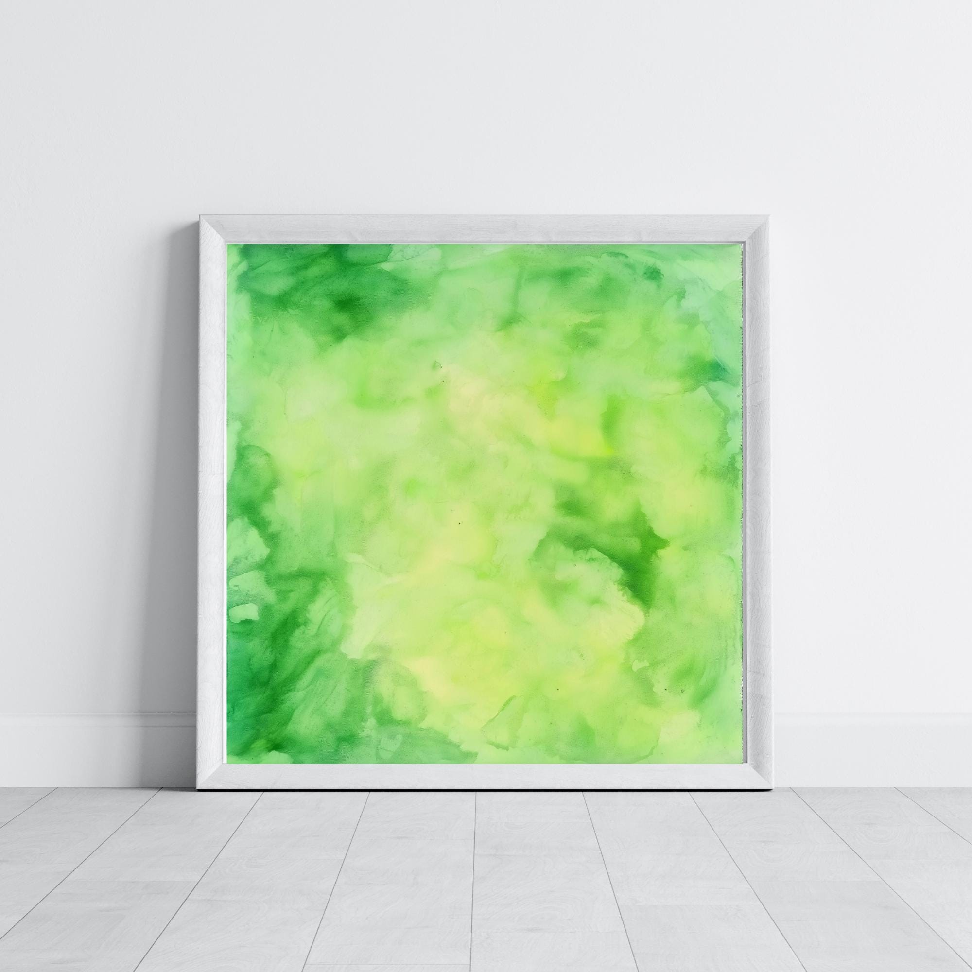 Lime Green Digital Paper - 12 Pack Watercolor Texture Background ...