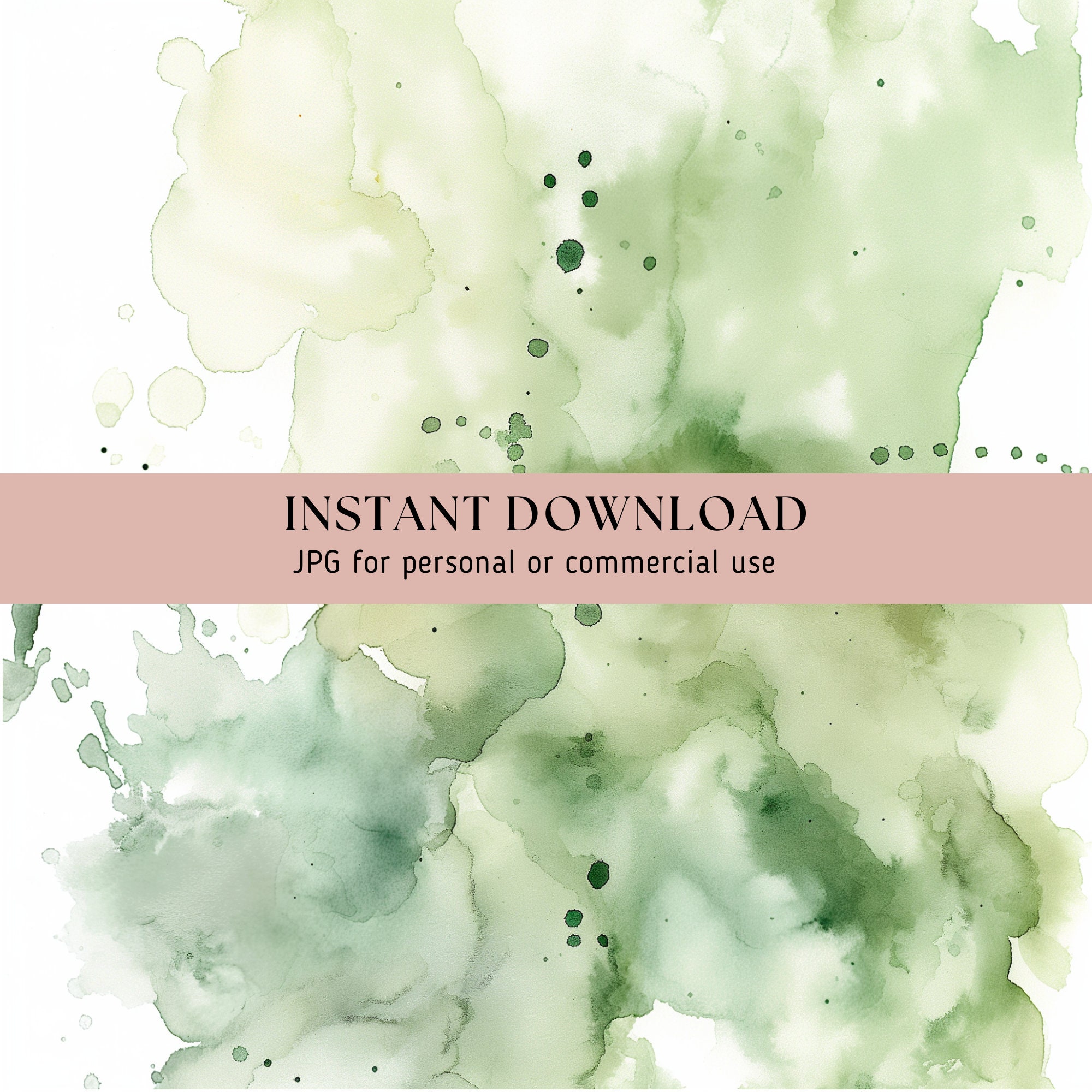Green Watercolor Digital Paper Pack 10 Watercolor Texture Clipart ...