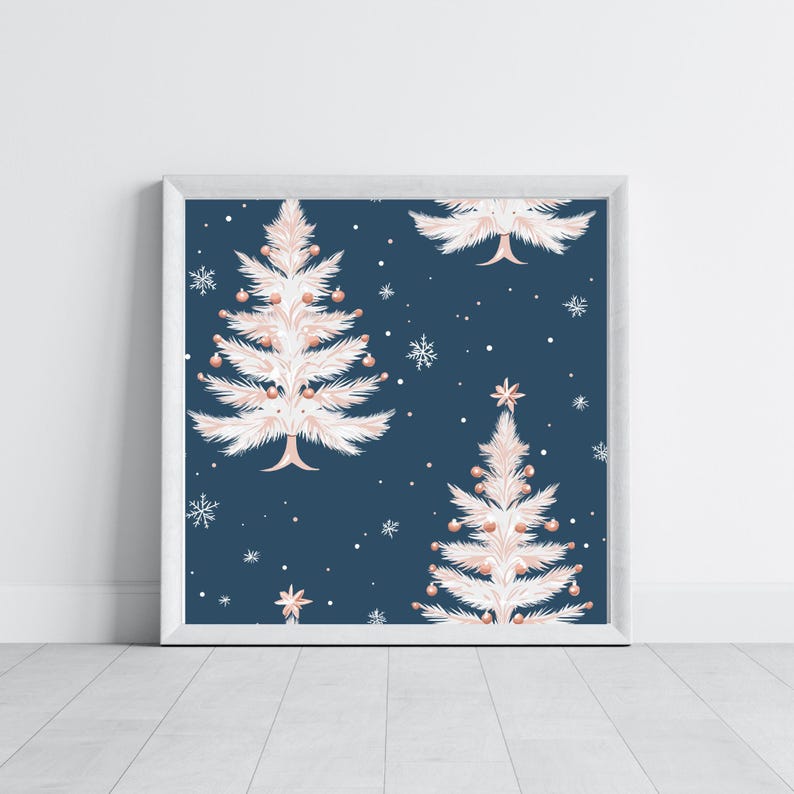 Blue Toile Christmas Digital Download Bundle- Files for Commercial Use ...