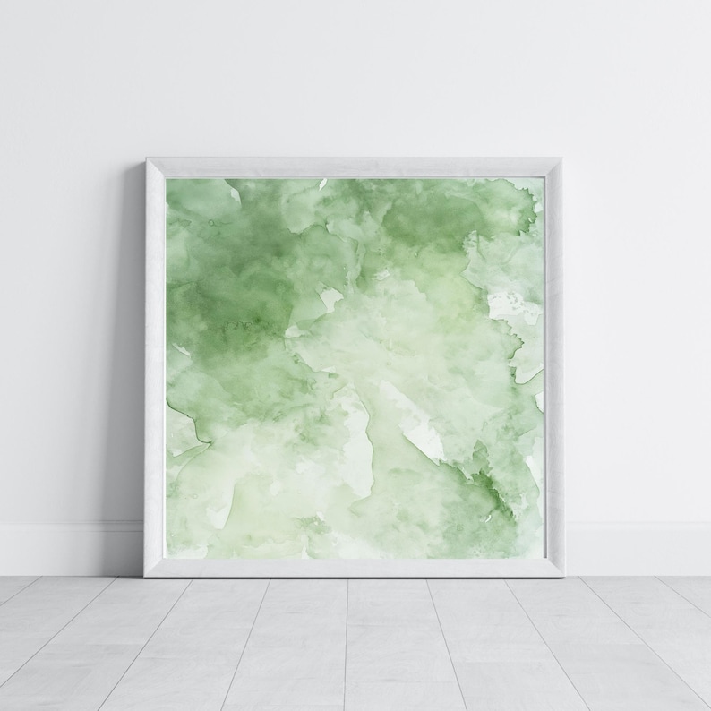 Sage Green Digital Paper - 12 Pack Watercolor Texture Background ...