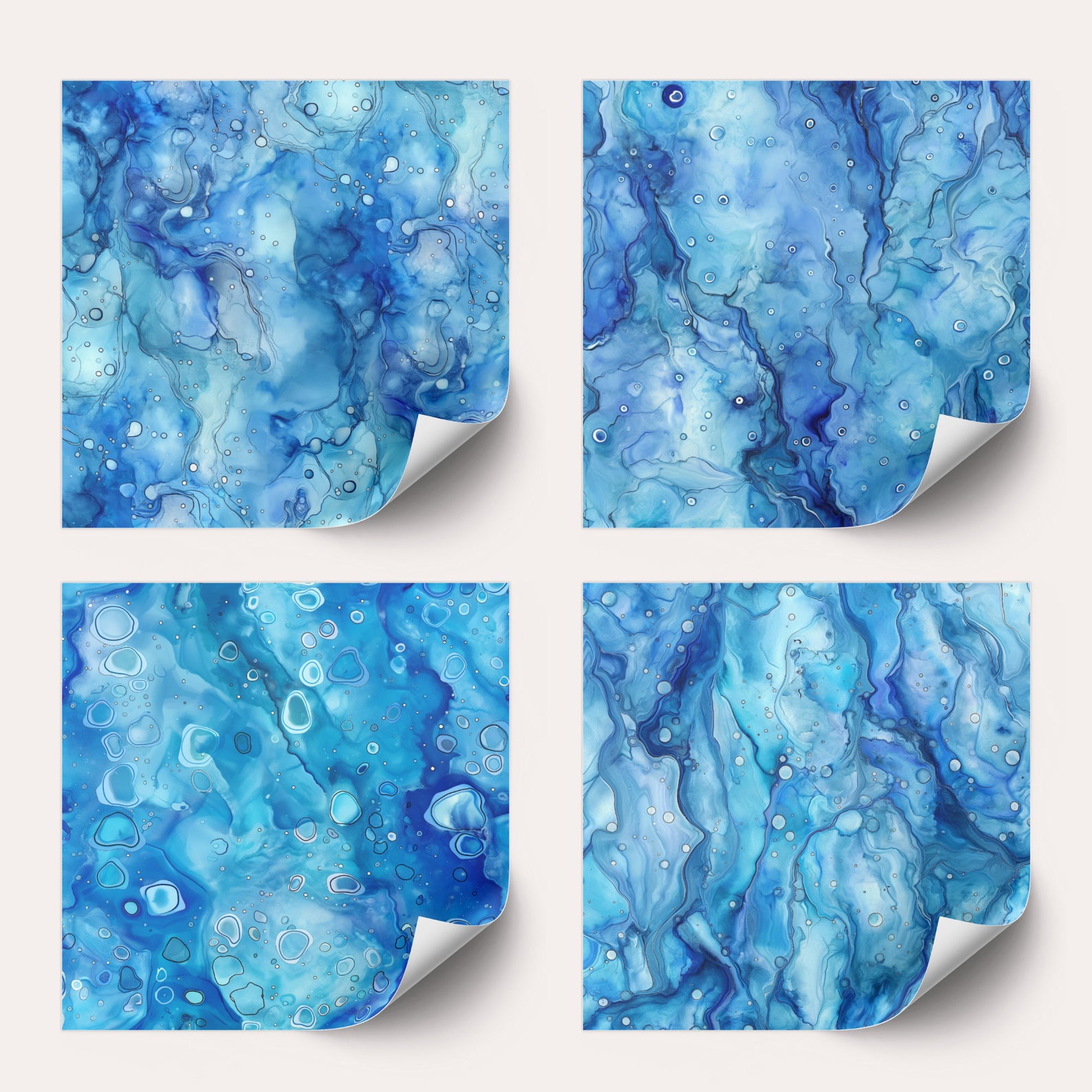 Water Drops Digital Paper 10 Alcohol Ink Texture Pack, Background ...