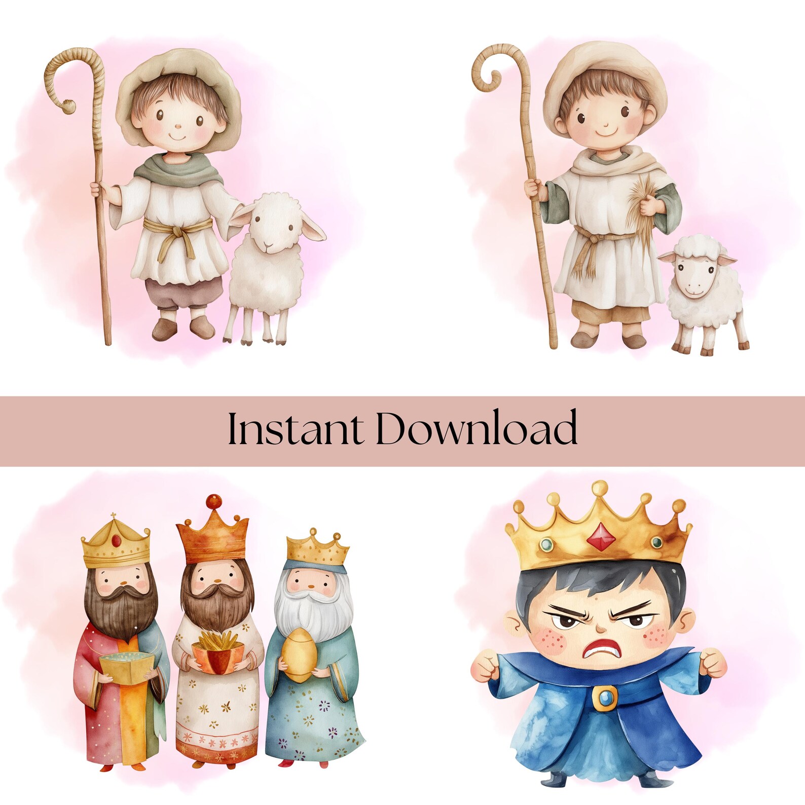 Cute Christmas Story Clipart- 16 PNG Images, Transparent Background ...