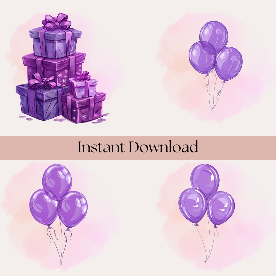 Cute Royalty in Purple PNG- Royal Clipart for Commercial Use ...