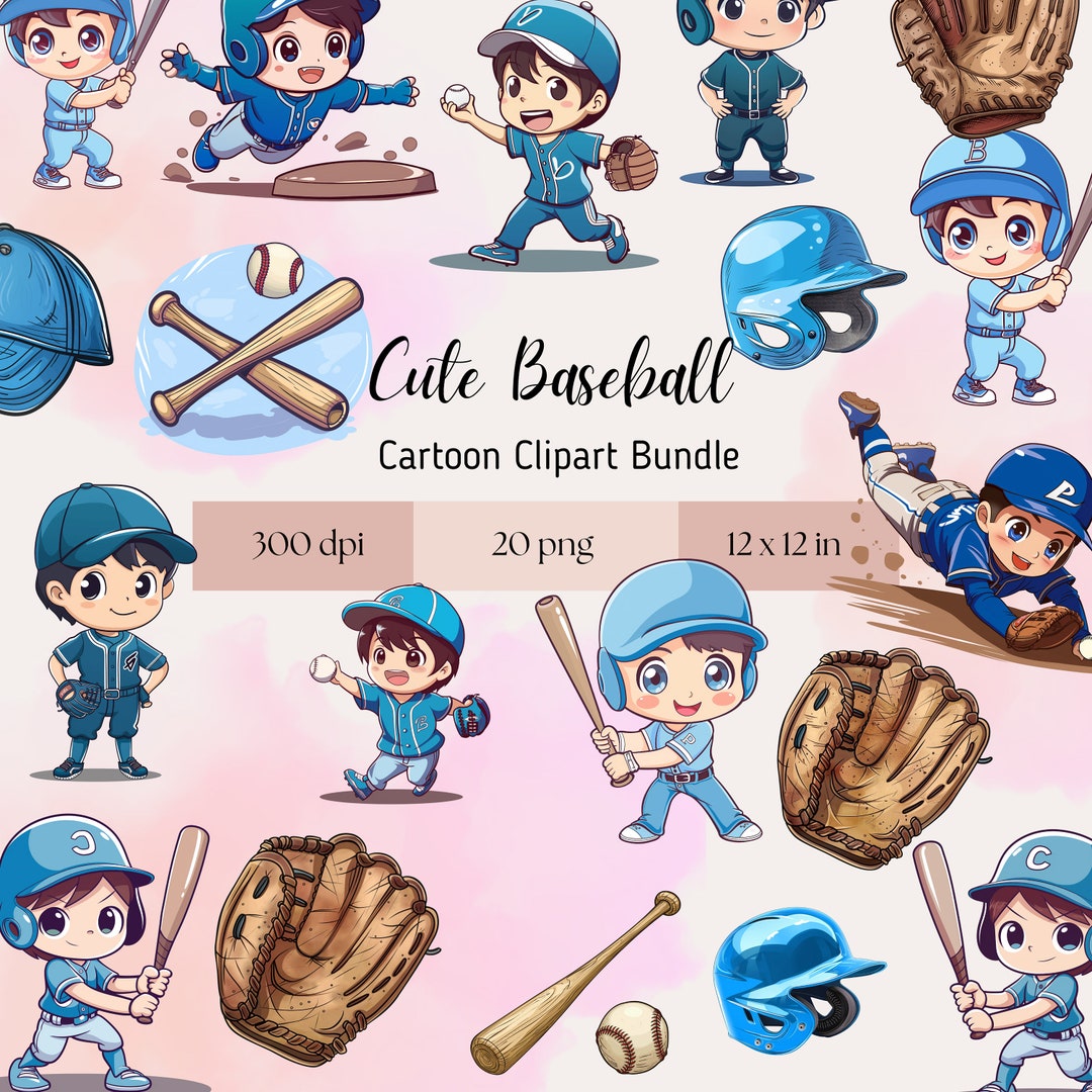 Cute Baseball PNG- Clipart for Commercial Use, Transparent Background ...