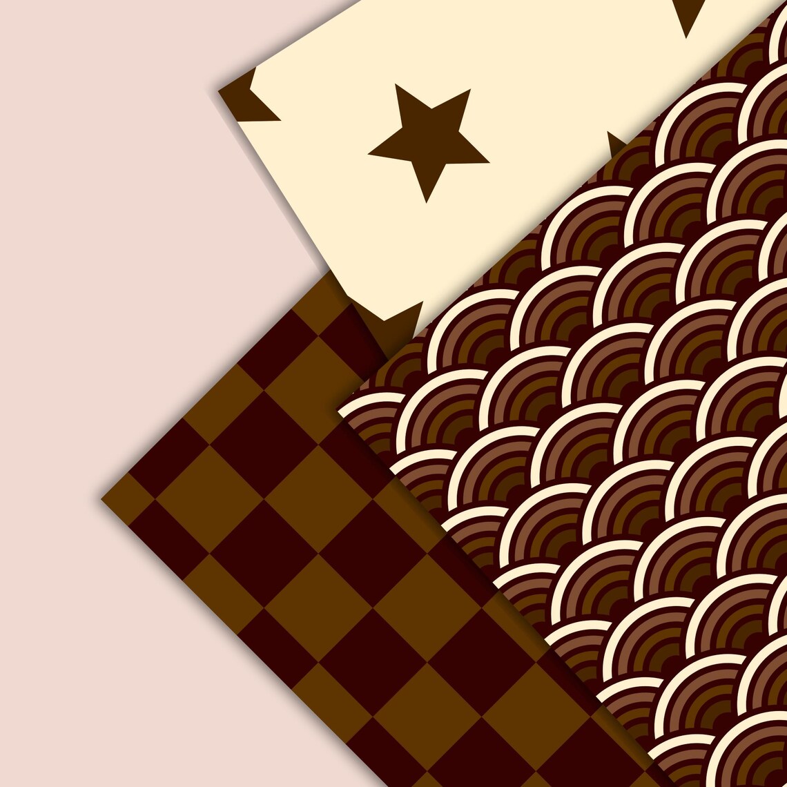 Dark Chocolate Seamless Pattern - 12 Digital Paper Pack, Texture ...
