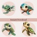 Cute Sea Turtles PNG- Clipart for Commercial Use, Transparent ...